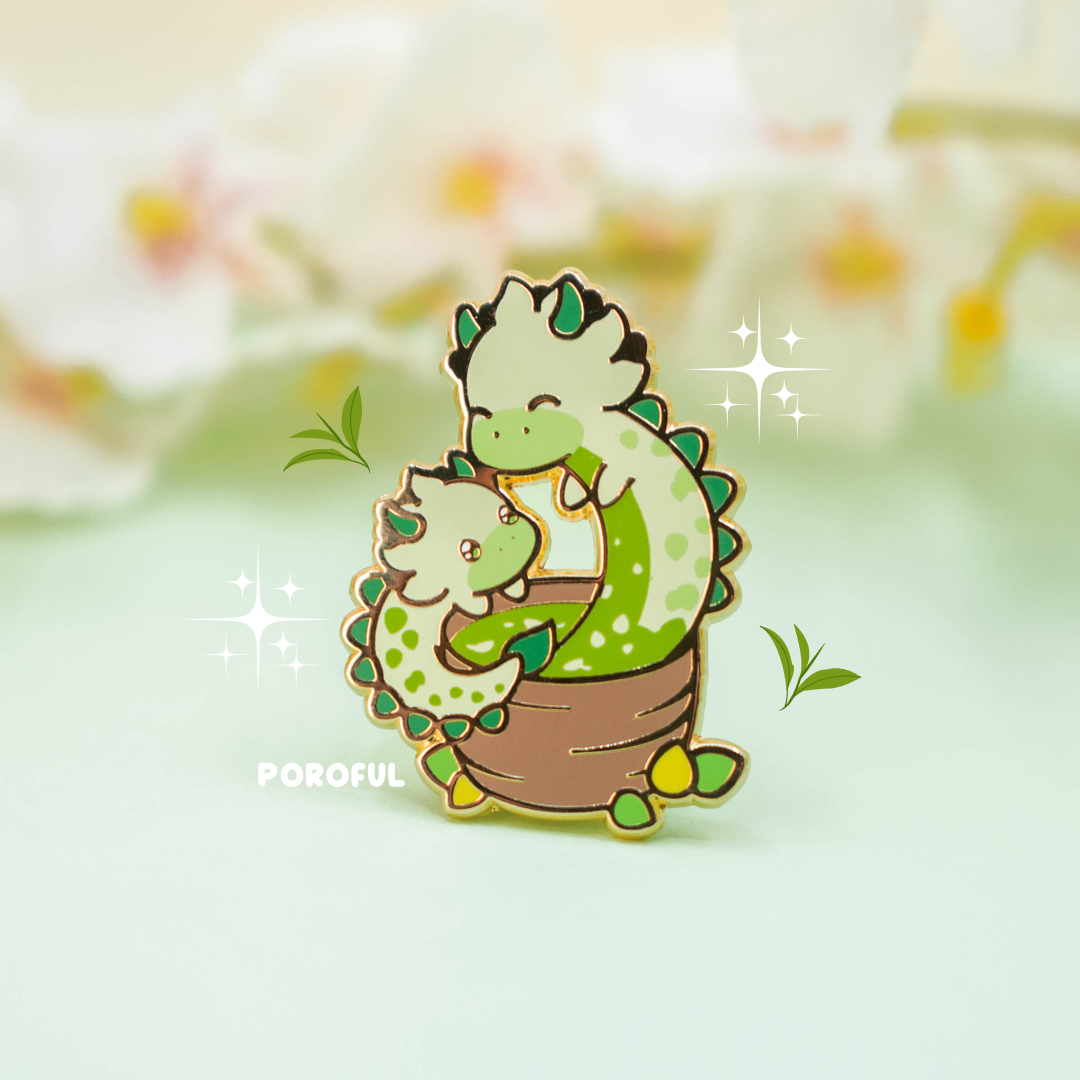 Matcha Dragons Pin – Poroful