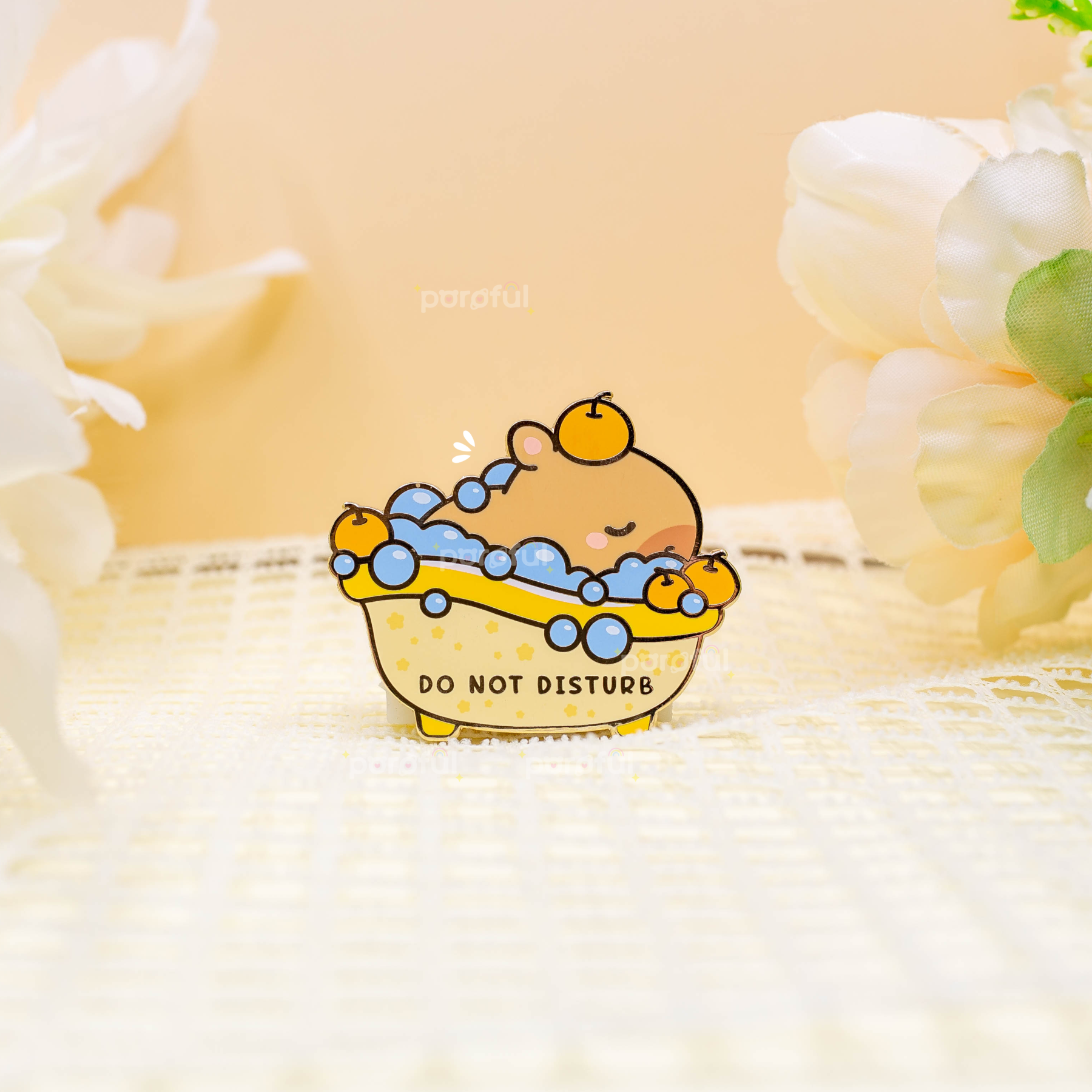 Do Not Disturb Capybara Pin – Poroful