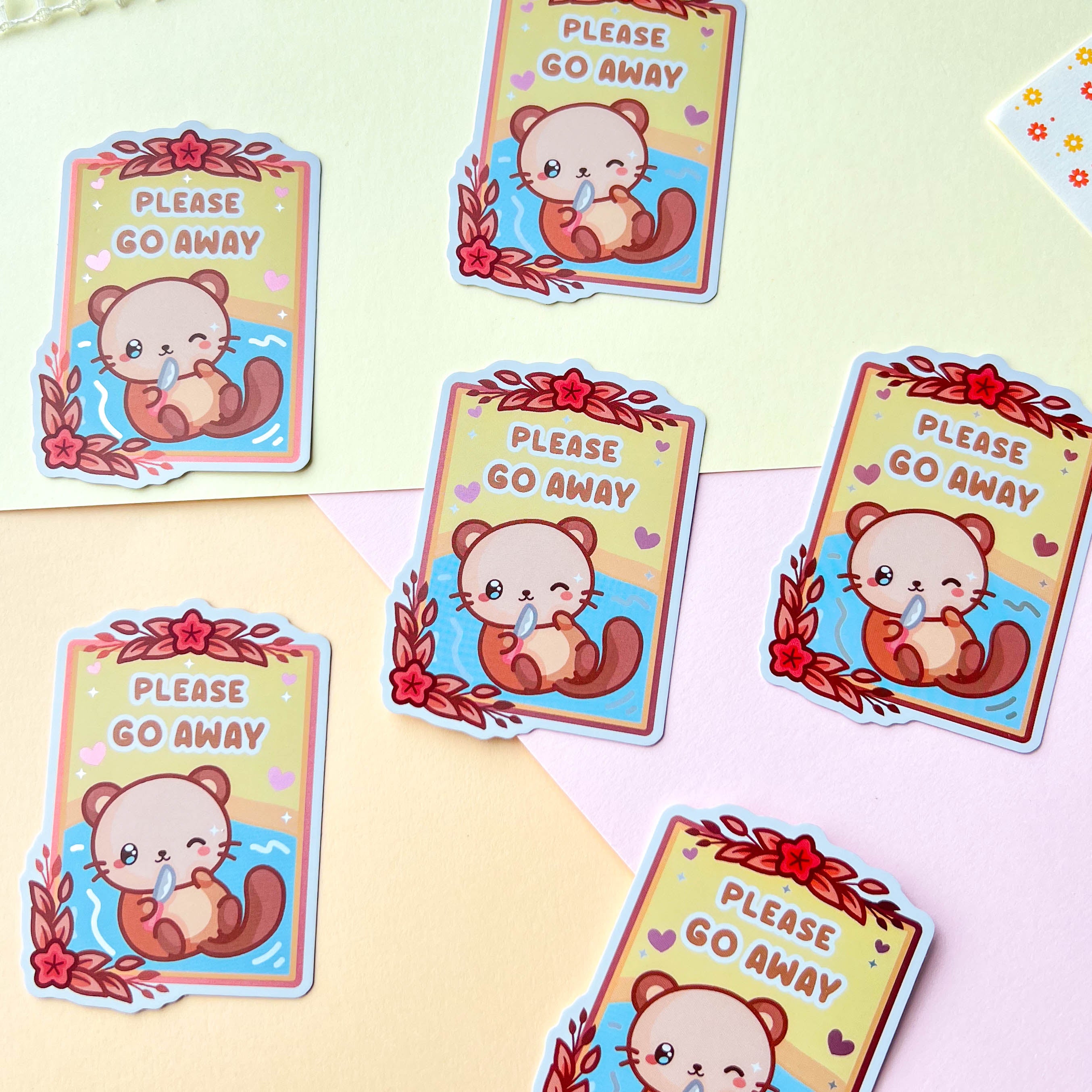 Please Go Away Sticker – Poroful