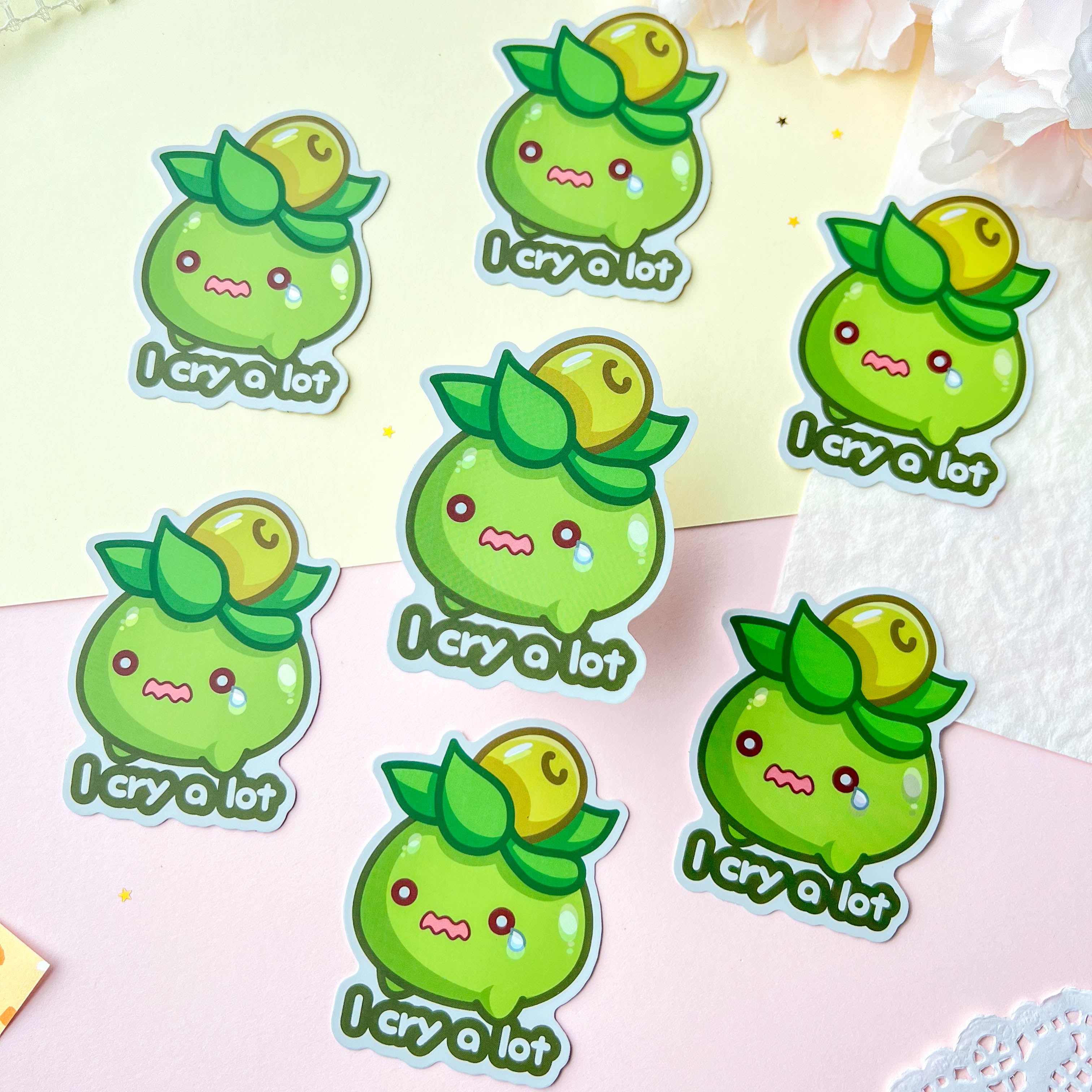 Smoliv I Cry A Lot Sticker – Poroful