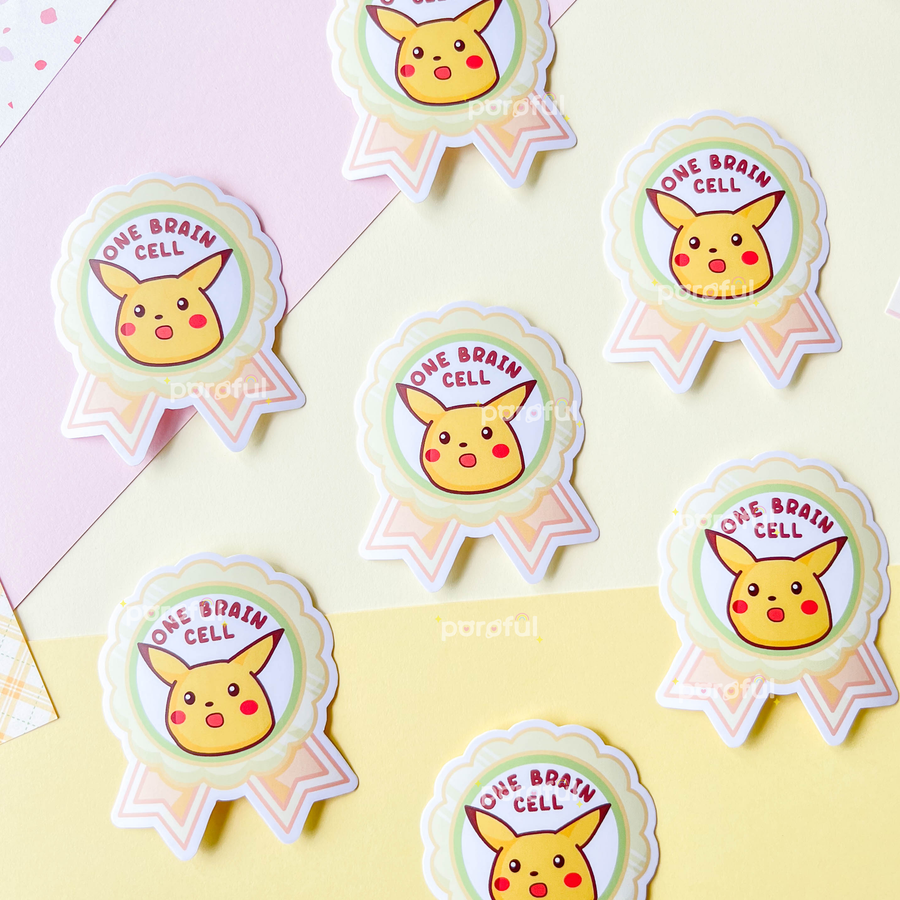 One Brain Cell Sticker (3") – Poroful