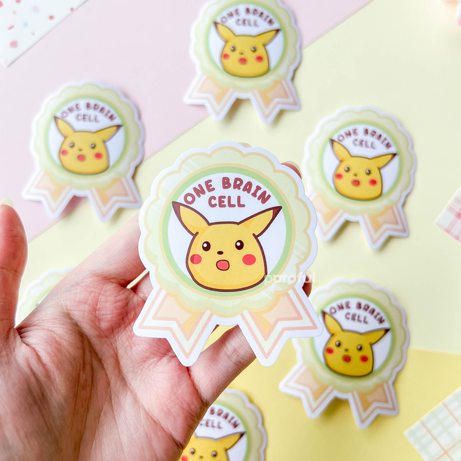 One Brain Cell Sticker (3") – Poroful