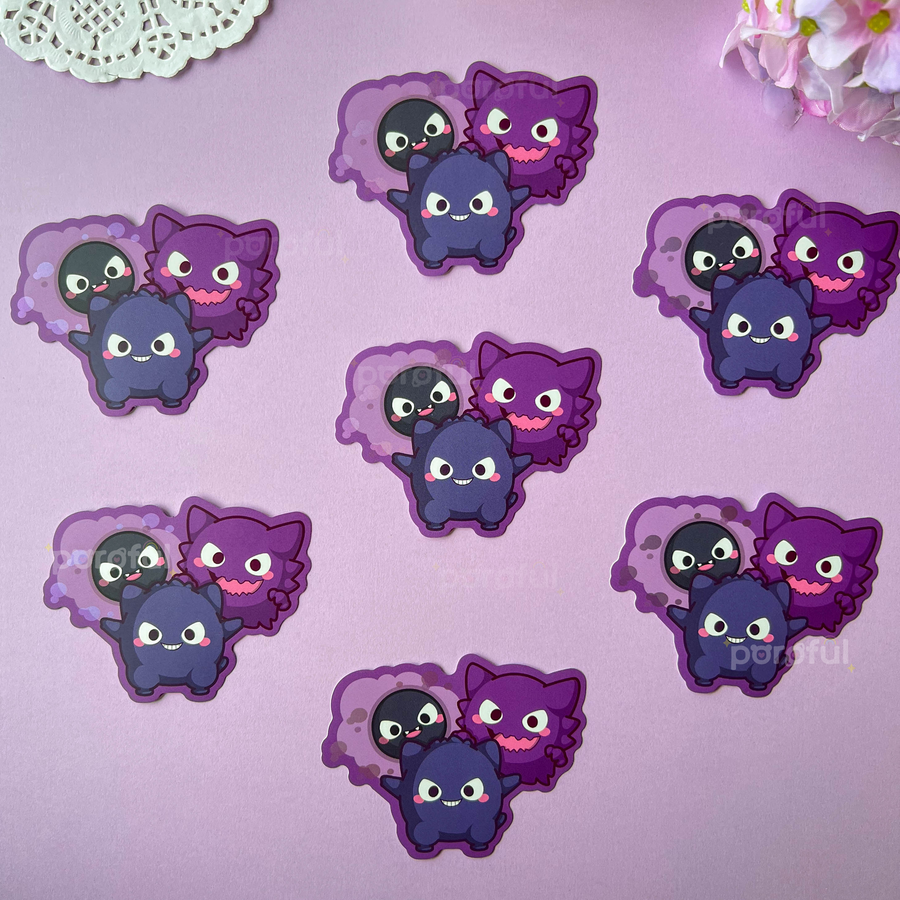 Ghost Trio Sticker (3") – Poroful
