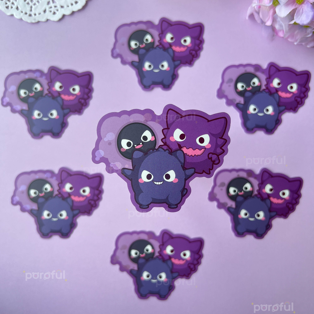 Ghost Trio Sticker (3") – Poroful