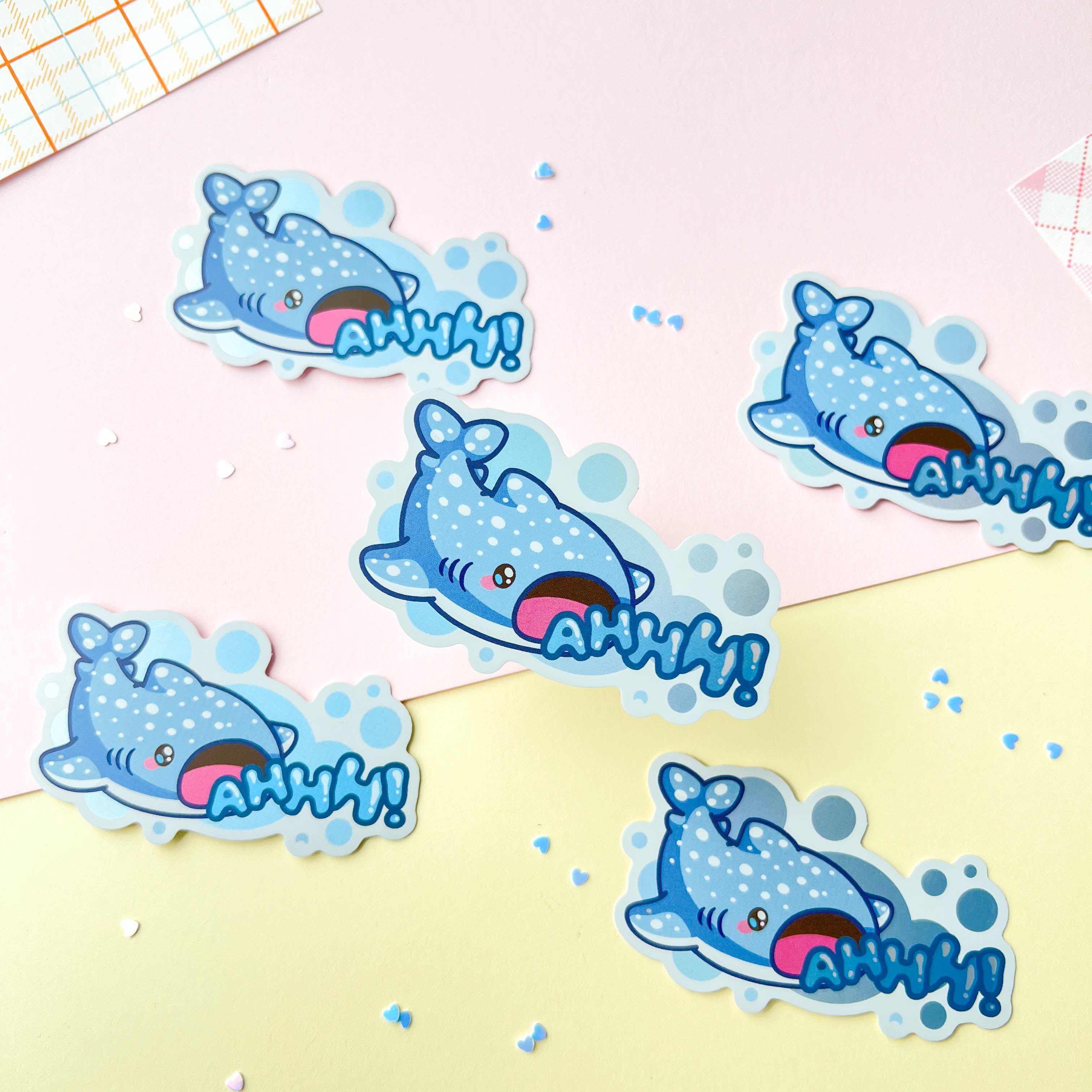 Screaming Whale Shark Sticker – Poroful
