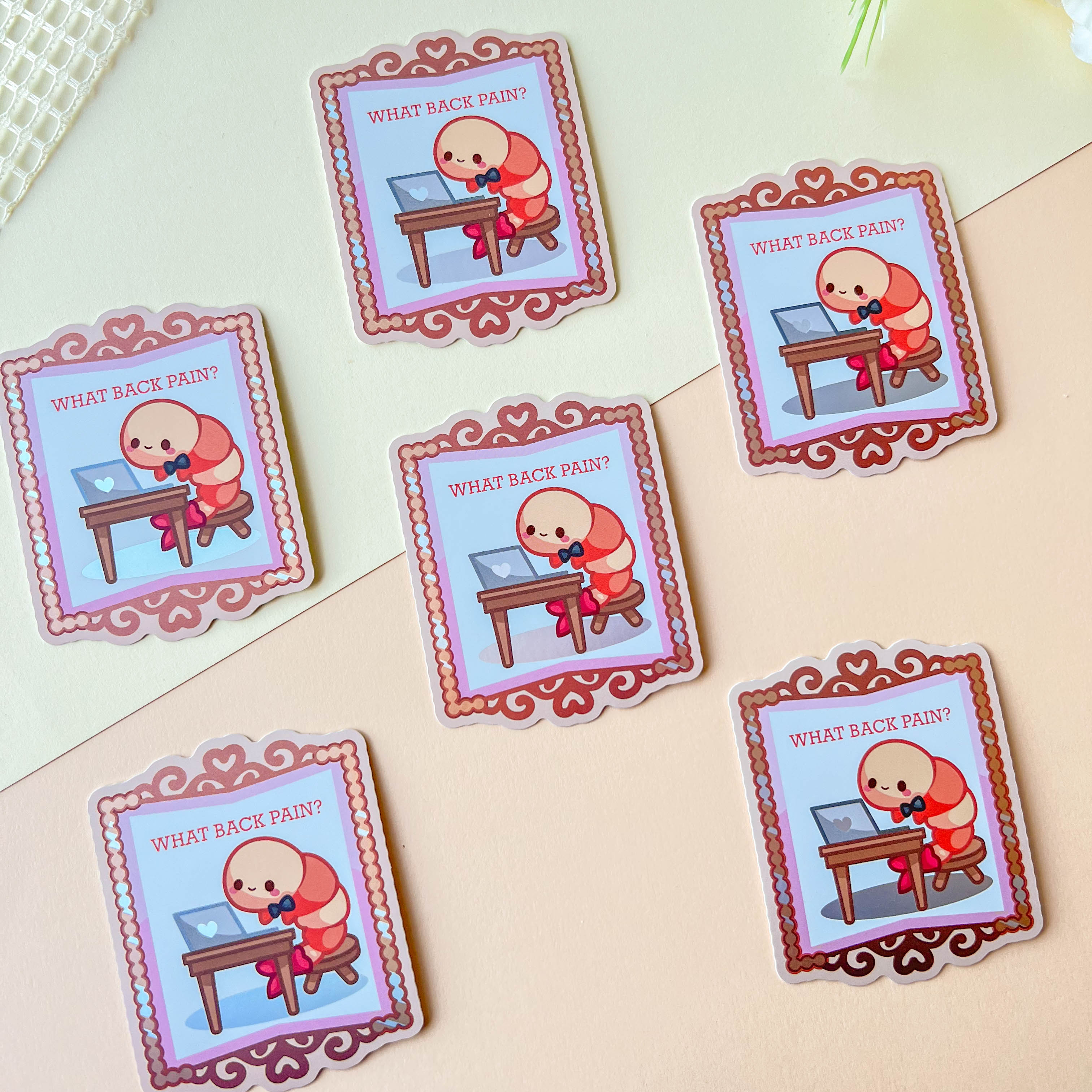 What Back Pain? Sticker – Poroful