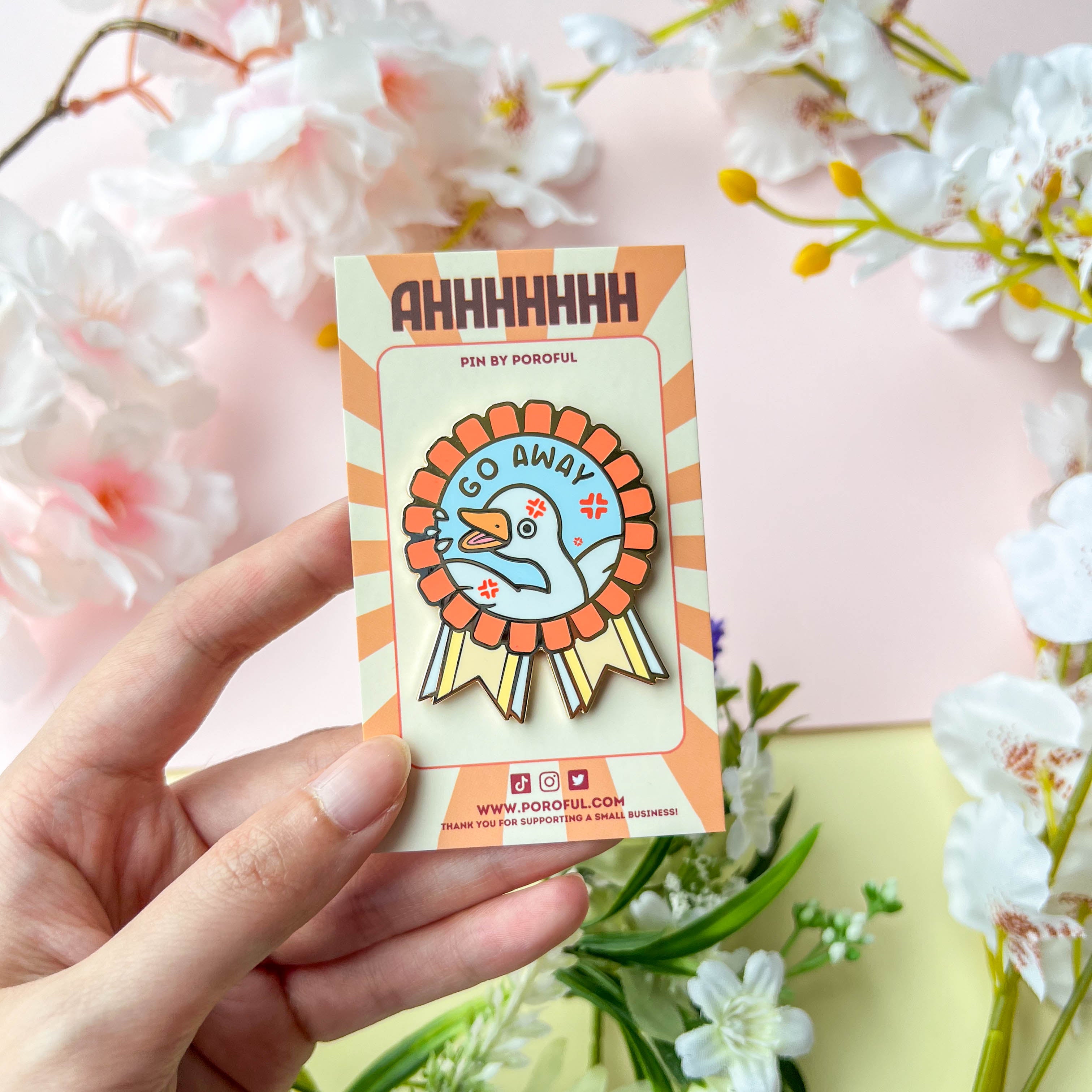 Go Away Angry Goose Pin – Poroful
