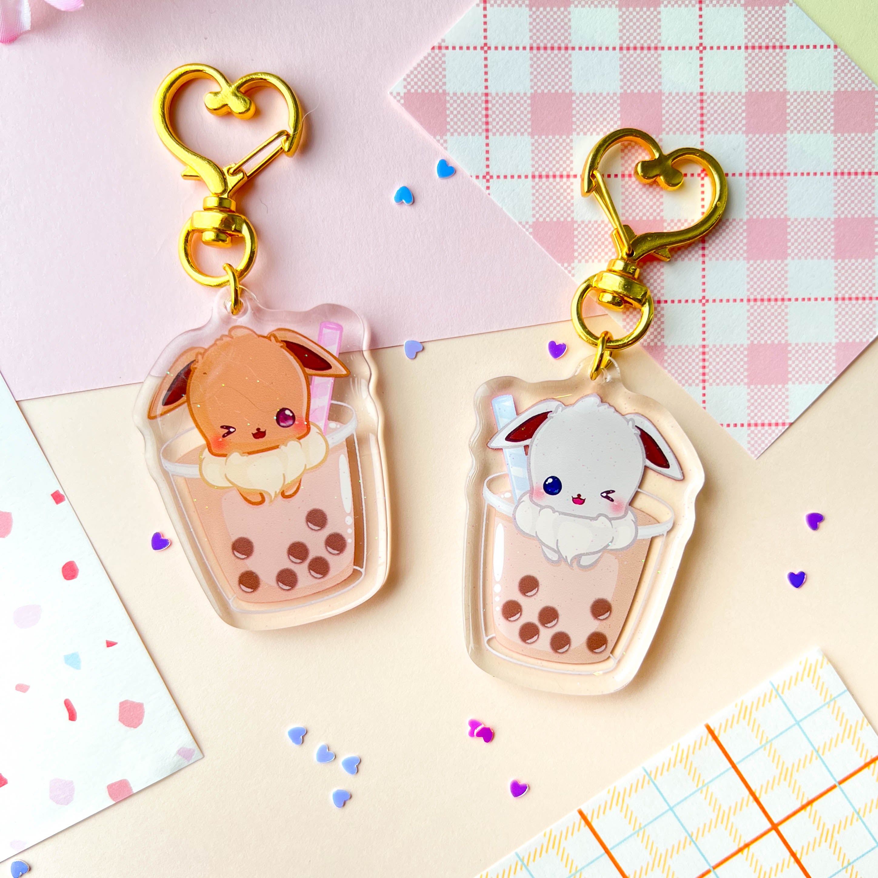 Eevee Boba Keychain – Poroful