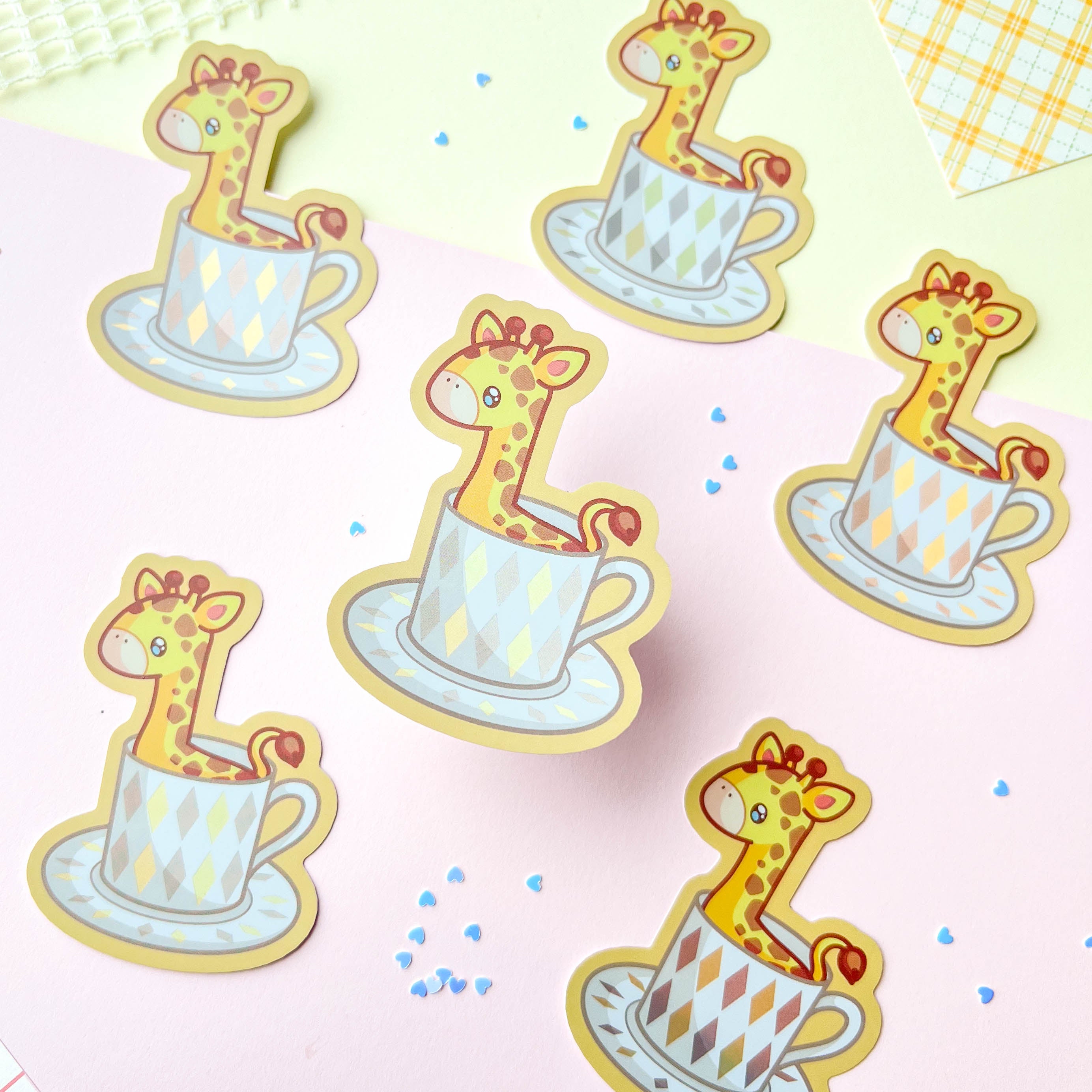Giraffe Tea Party Sticker – Poroful