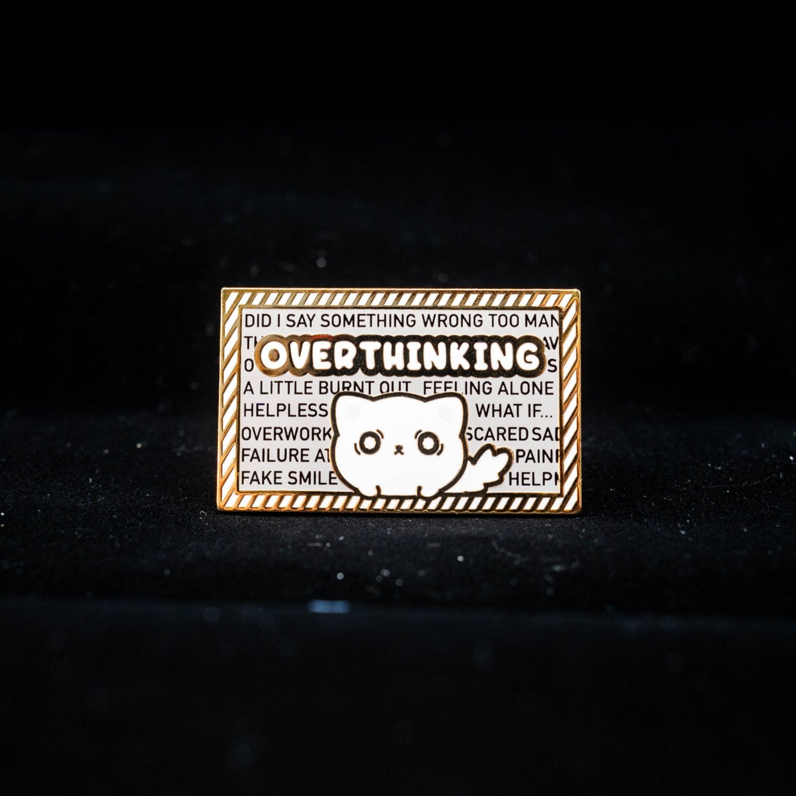 Overthinking Cat Pin – Poroful