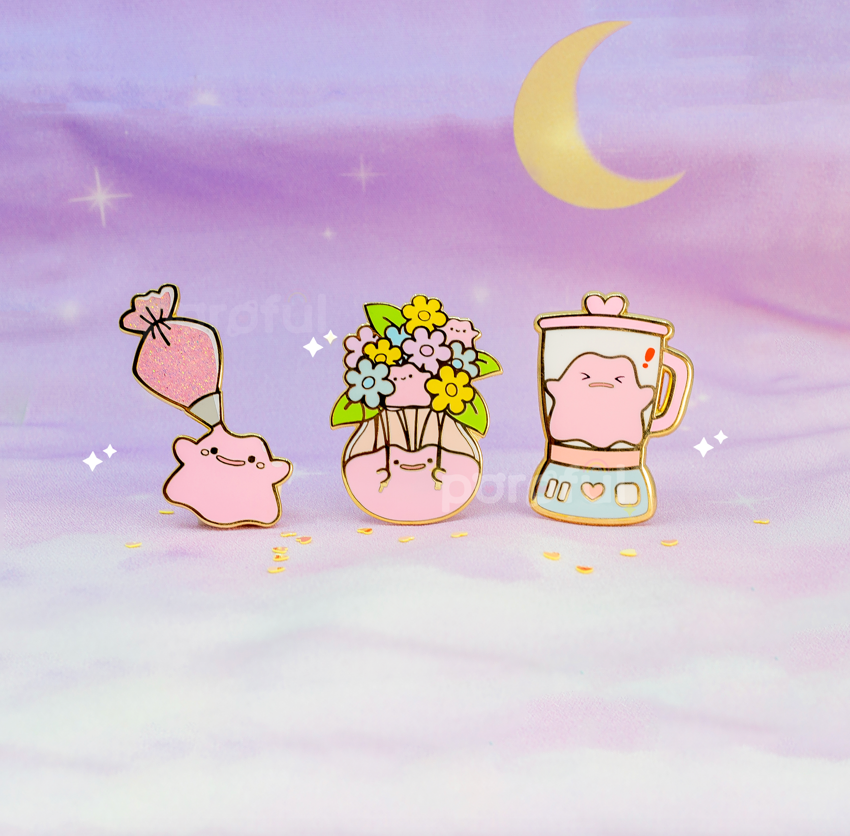 Ditto Flower Vase Pin – Poroful