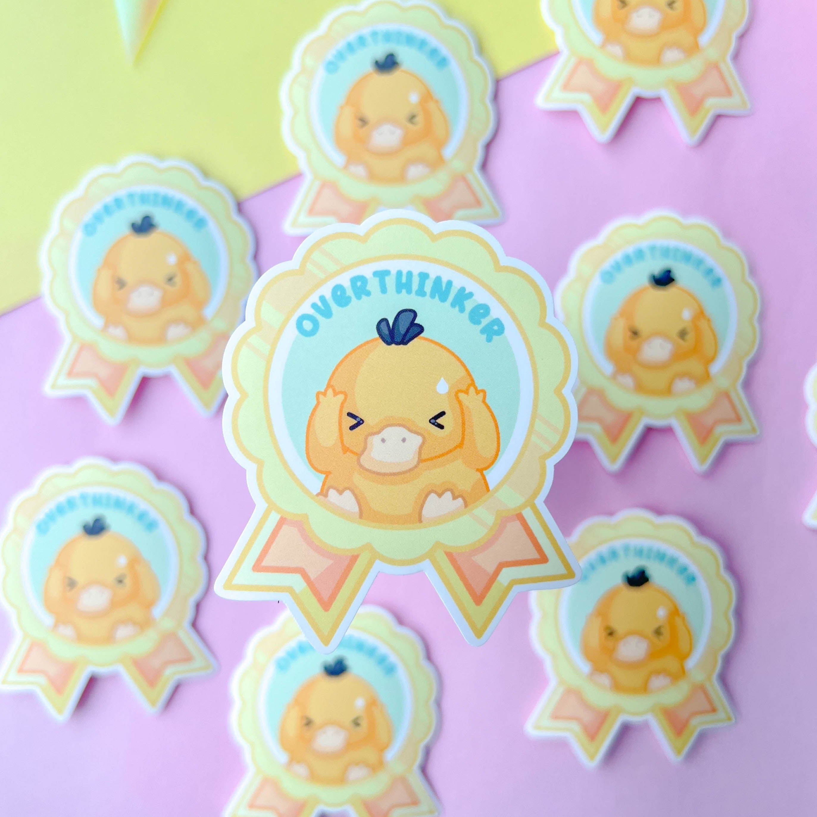 Psyduck Overthinker Sticker (3") – Poroful